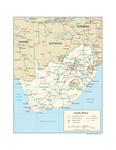 South Africa Transportation Map by Avenza Systems Inc. | Avenza Maps
