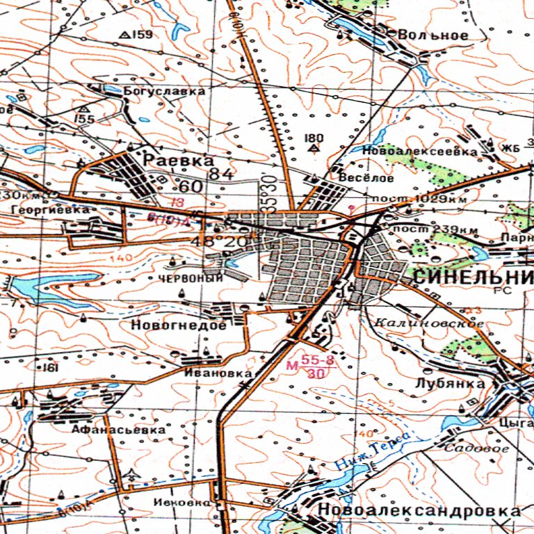 Soviet Genshtab - m36-36--(1980) - Ukraine Map by Avenza Systems Inc ...
