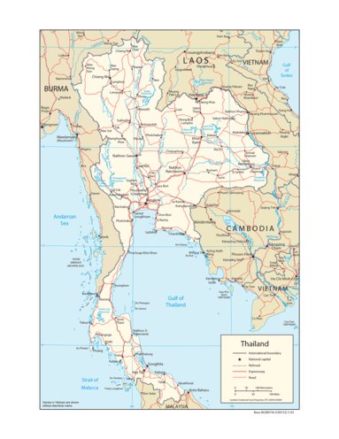 Thailand Transportation Map by Avenza Systems Inc. | Avenza Maps