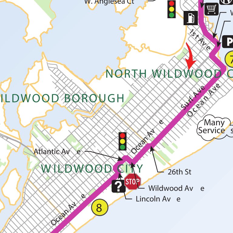 The Cape May Shoreline Ride Map by Avenza Systems Inc. | Avenza Maps
