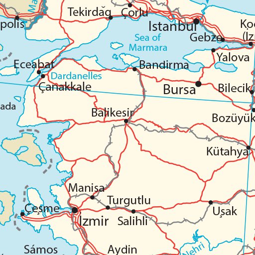 Turkey Transportation Map by Avenza Systems Inc. | Avenza Maps