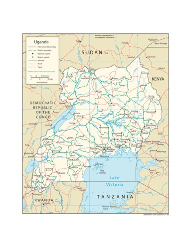 Uganda Transportation Map by Avenza Systems Inc. | Avenza Maps