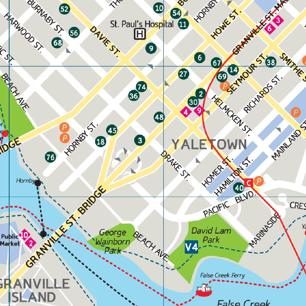 Vancouver, BC Downtown Map by Avenza Systems Inc. | Avenza Maps