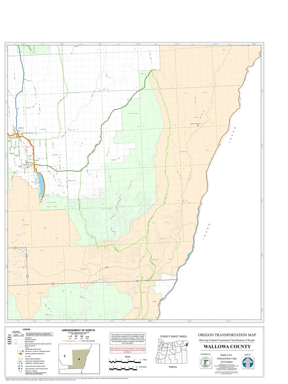Wallowa County Sheet 4 Map by Avenza Systems Inc. | Avenza Maps
