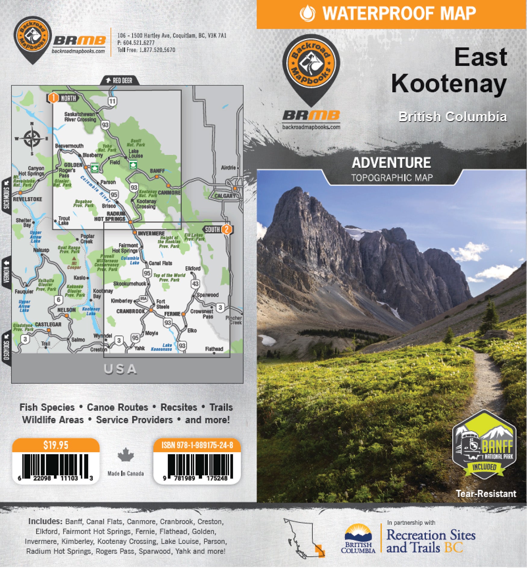 East Kootenay Recreation Map 2nd edition (BC Rec Map Bundle) by ...