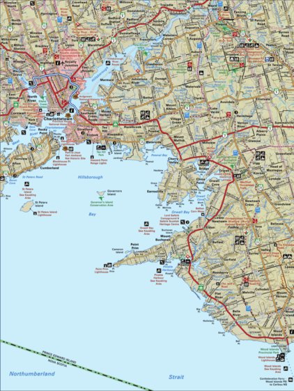 Map57 Charlottetown PEI - Nova Scotia Backroad Mapbook Map by Backroad ...