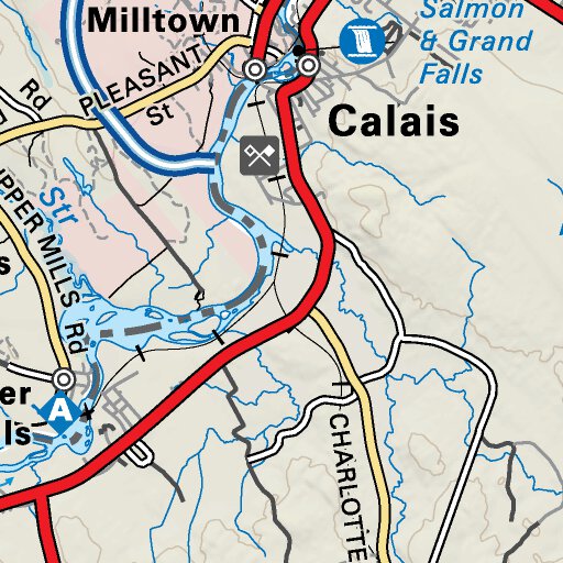 NBNB02 St Stephen - New Brunswick Topo Map by Backroad Mapbooks ...