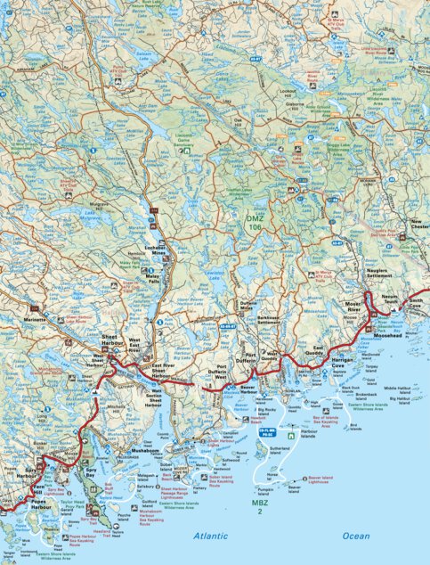 NSNS25 Sheet Harbour - Nova Scotia Topo Map by Backroad Mapbooks ...