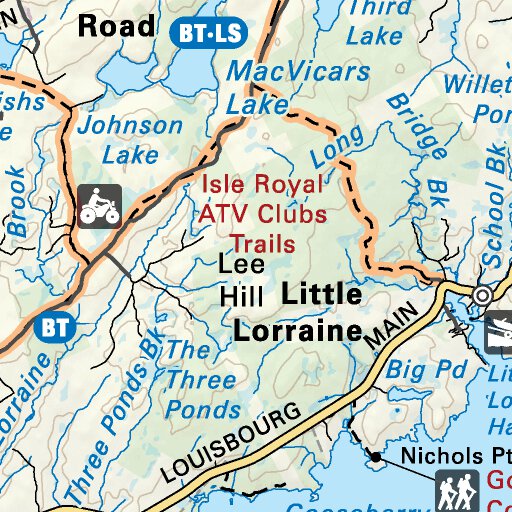 NSNS47 Louisbourg - Nova Scotia Topo Map by Backroad Mapbooks | Avenza Maps