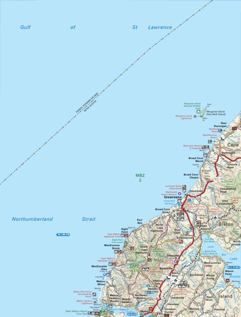 NSNS48 Inverness - Nova Scotia Topo Map by Backroad Mapbooks | Avenza Maps