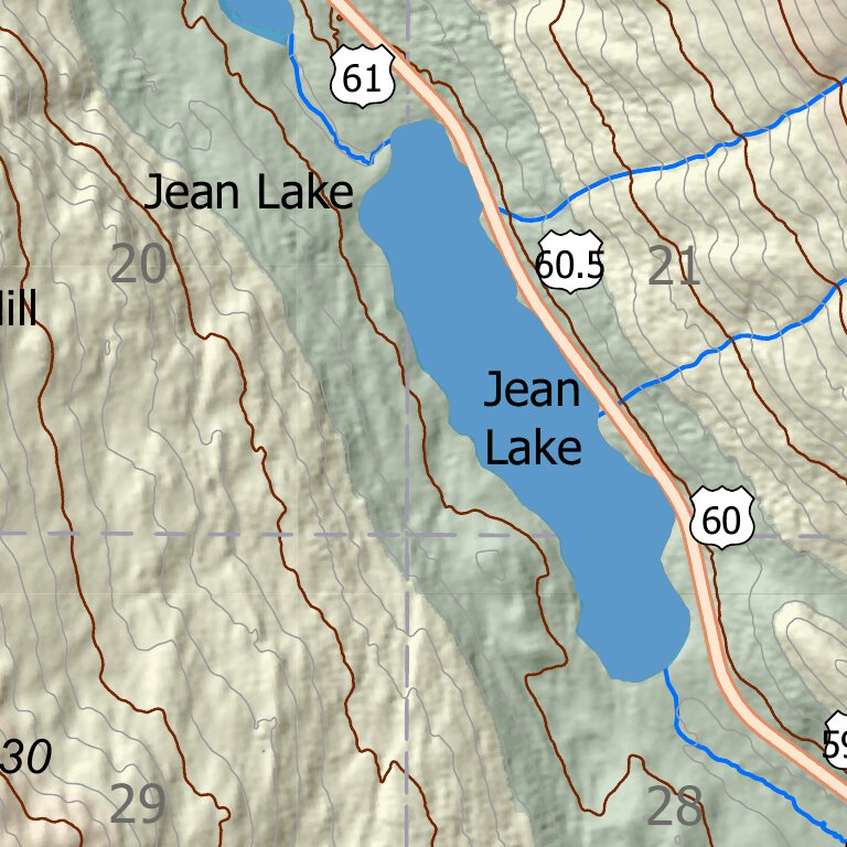 Hidden Lake, Northern Kenai Peninsula, Alaska Map by BarnwellGeospatial ...