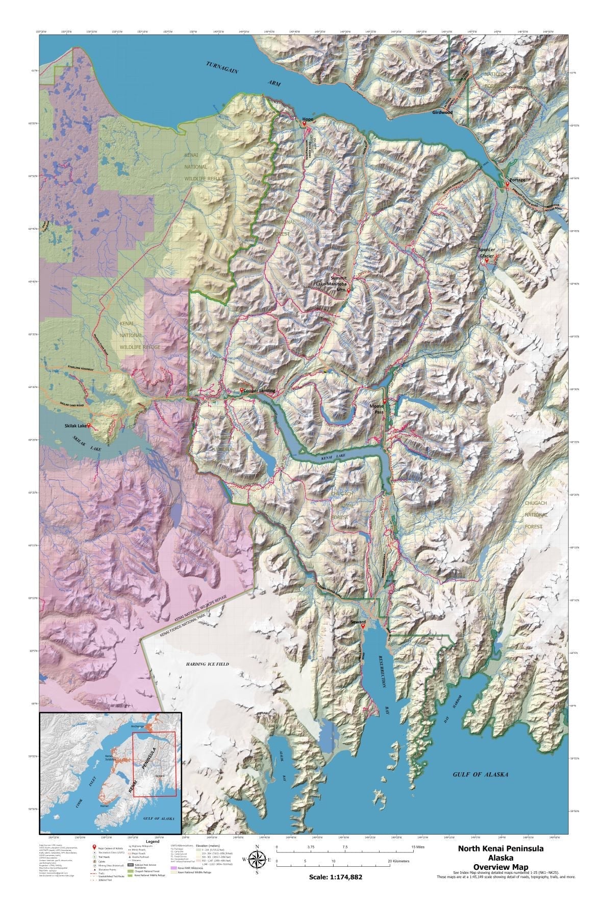 Northern Kenai Peninsula, Alaska Map by BarnwellGeospatial | Avenza Maps