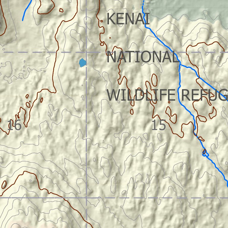 Russian Lake, Northern Kenai Peninsula, Alaska Map by ...