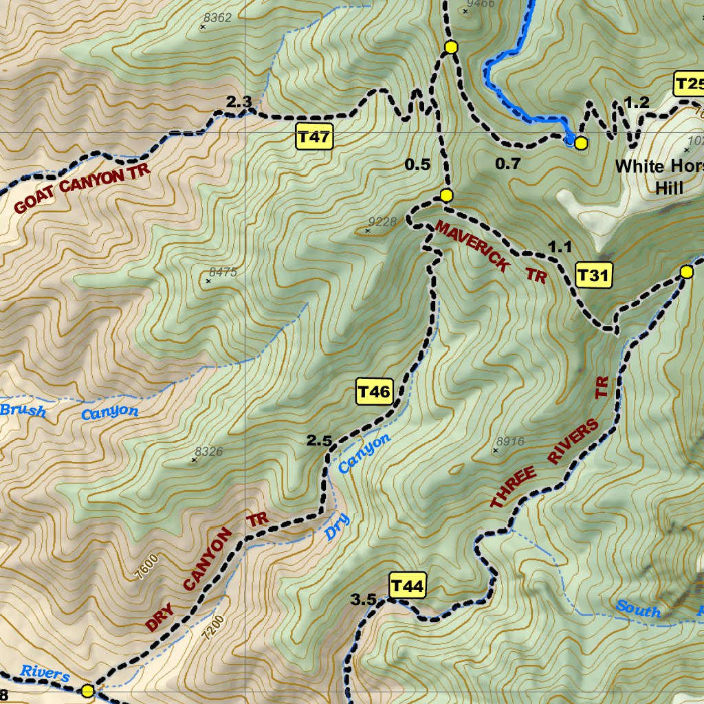 White Mountain Wilderness Trail Map by Bell Geographic | Avenza Maps