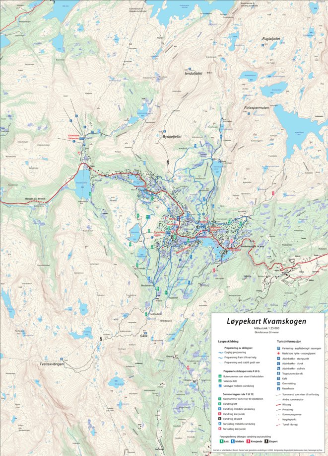 Kvamskogen løypekart Map by Bergen og Omland Friluftsrad | Avenza Maps