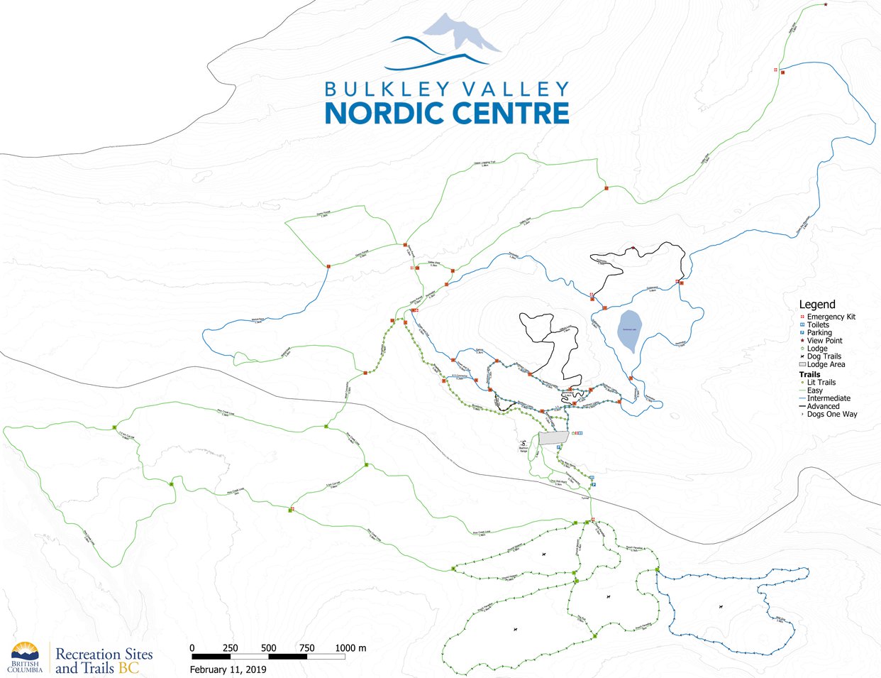 Bulkley Valley Nordic Centre Map by Bulkley Valley Cross Country Ski ...