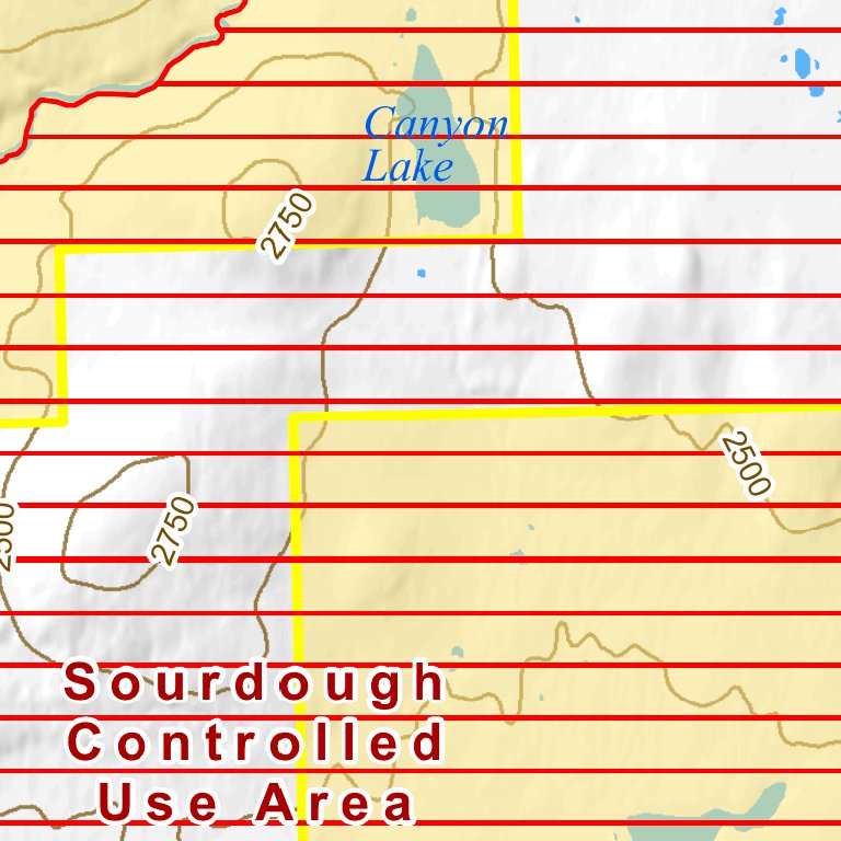 Sourdough Controlled Use - Federal Subsistence Hunt Map by Bureau of ...