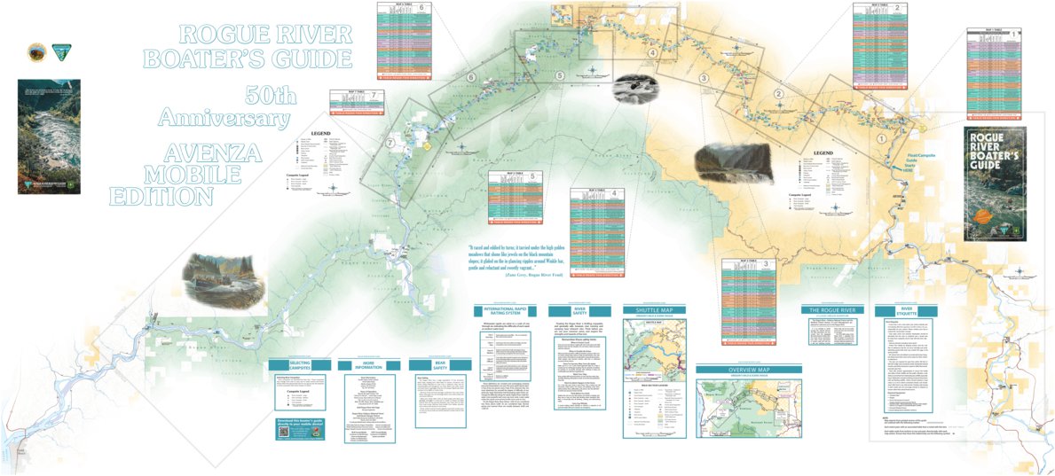 Rogue River Boater's Guide Map by Bureau of Land Management - Oregon ...