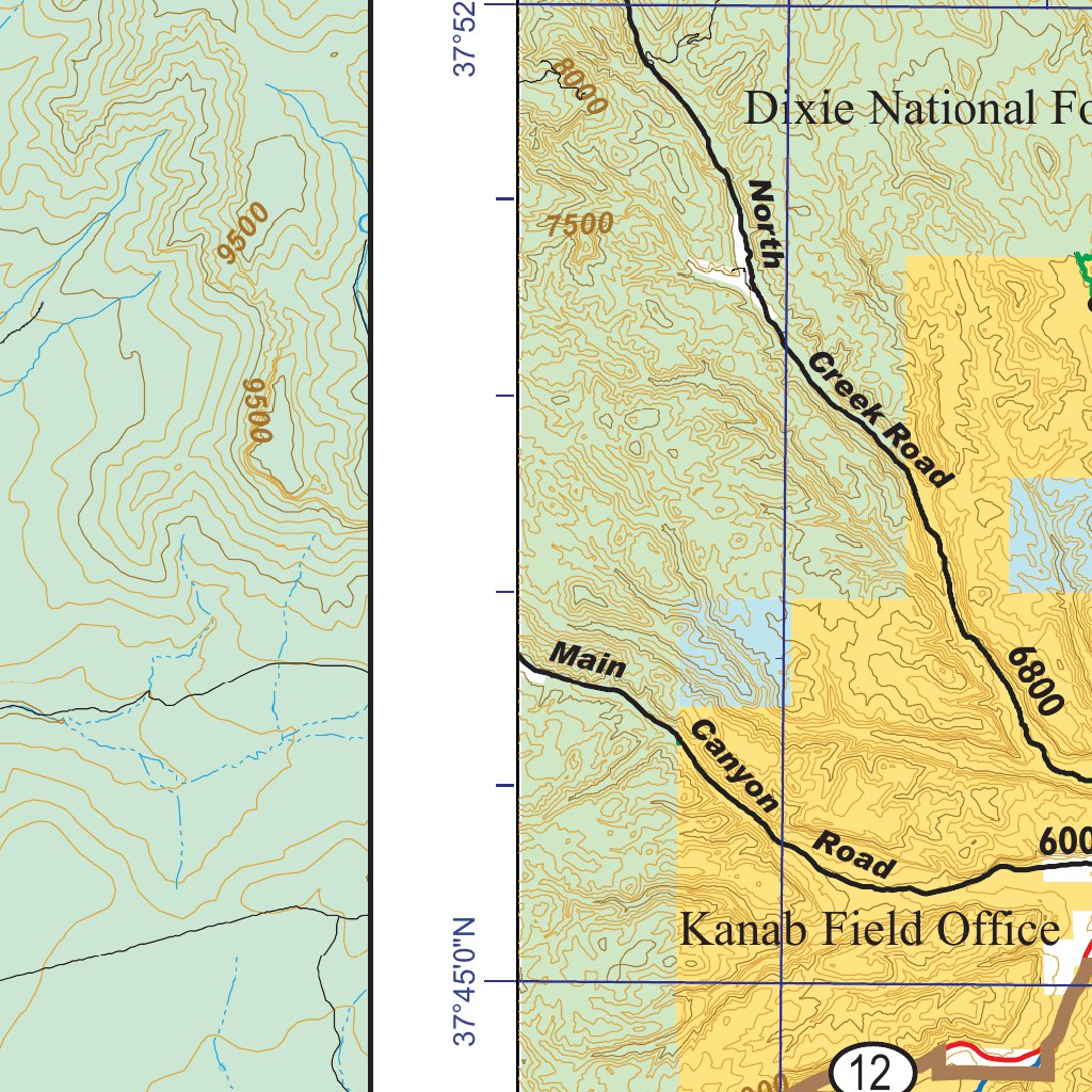 BLM Utah Kanab Transportation and Recreation - North Map by Bureau of ...