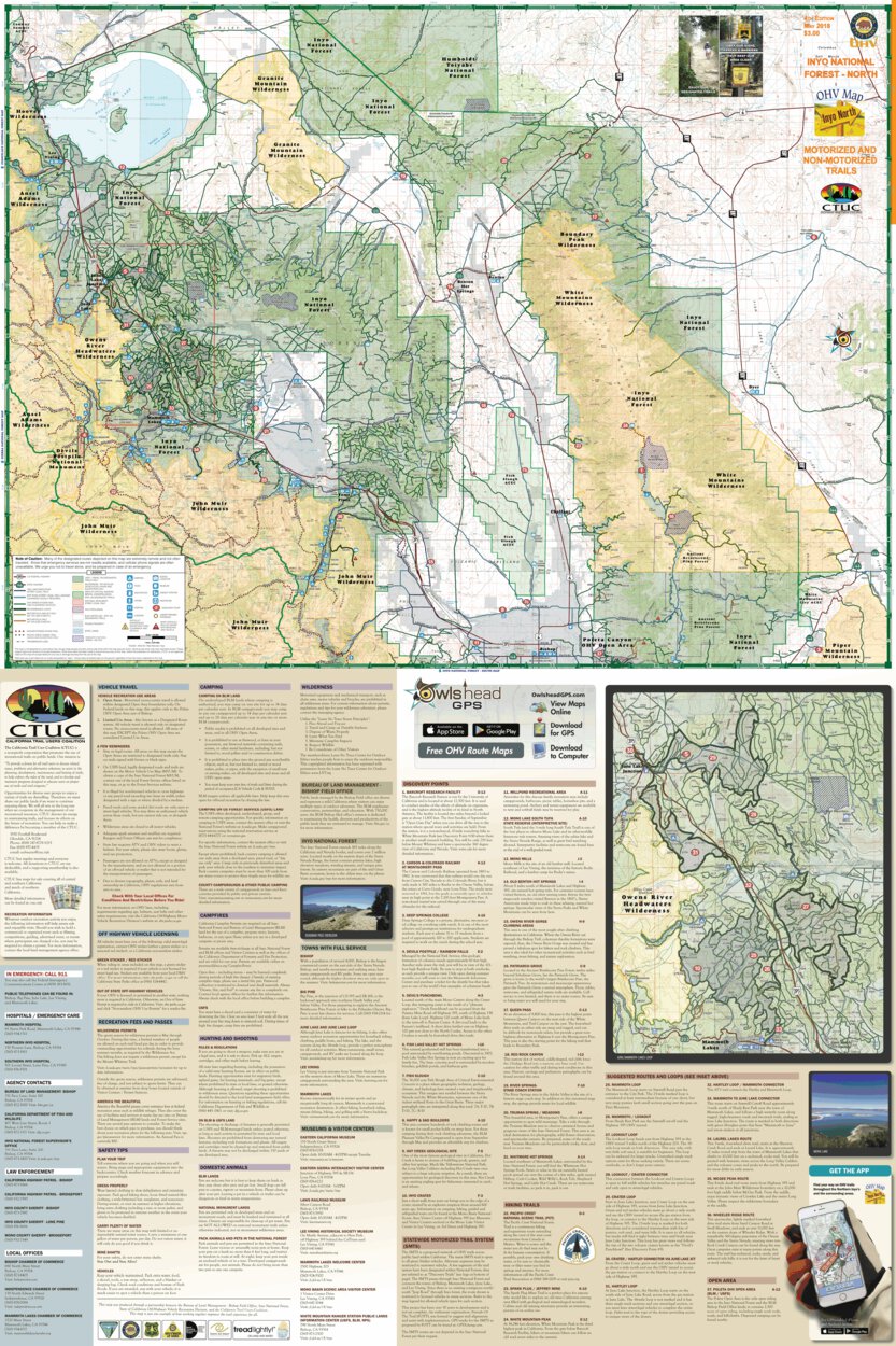 CTUC Inyo National Forest North Map by California Trail Users Coalition ...