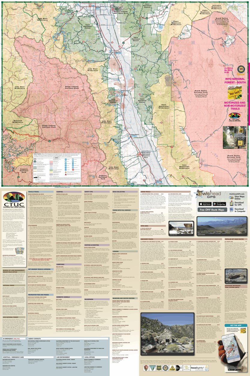 CTUC Inyo National Forest South Map by California Trail Users Coalition ...