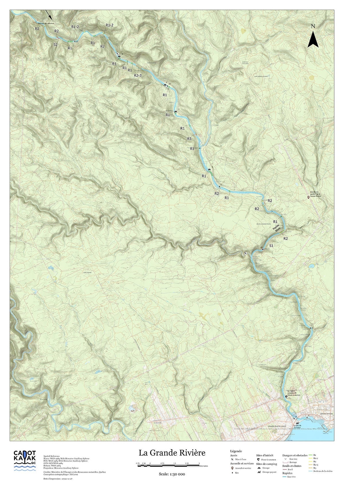 La Grande Rivière ( Gaspésie) Map by Canot Kayak Quebec | Avenza Maps