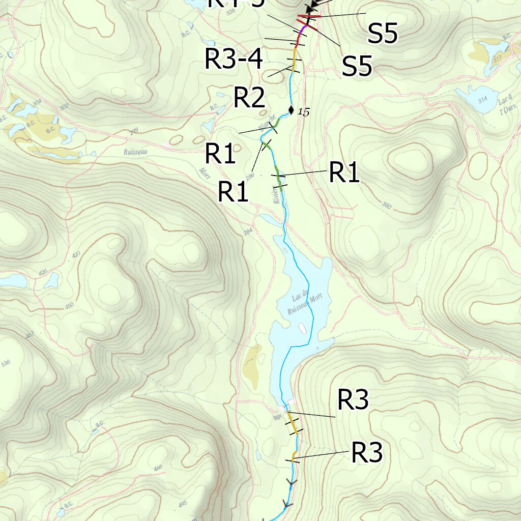 Rivière Blanche (Mauricie) Map by Canot Kayak Quebec | Avenza Maps