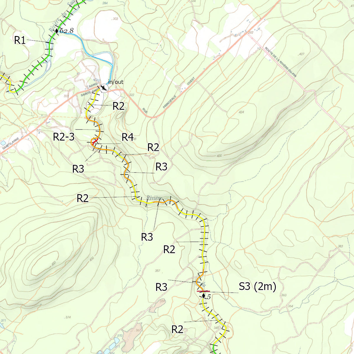 Rivière du Pin Map by Canot Kayak Quebec | Avenza Maps