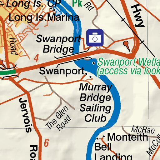 Murray River - Wellington to Murray Bridge Map by Carto Graphics ...