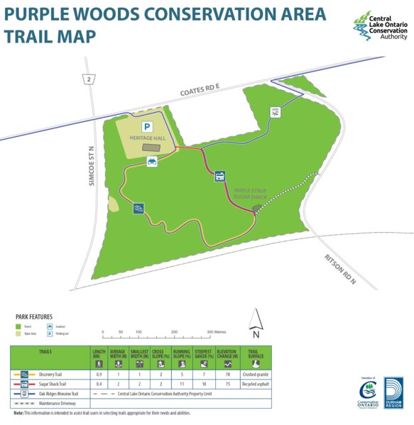 Purple Woods Conservation Area Map by Central Lake Ontario Conservation ...
