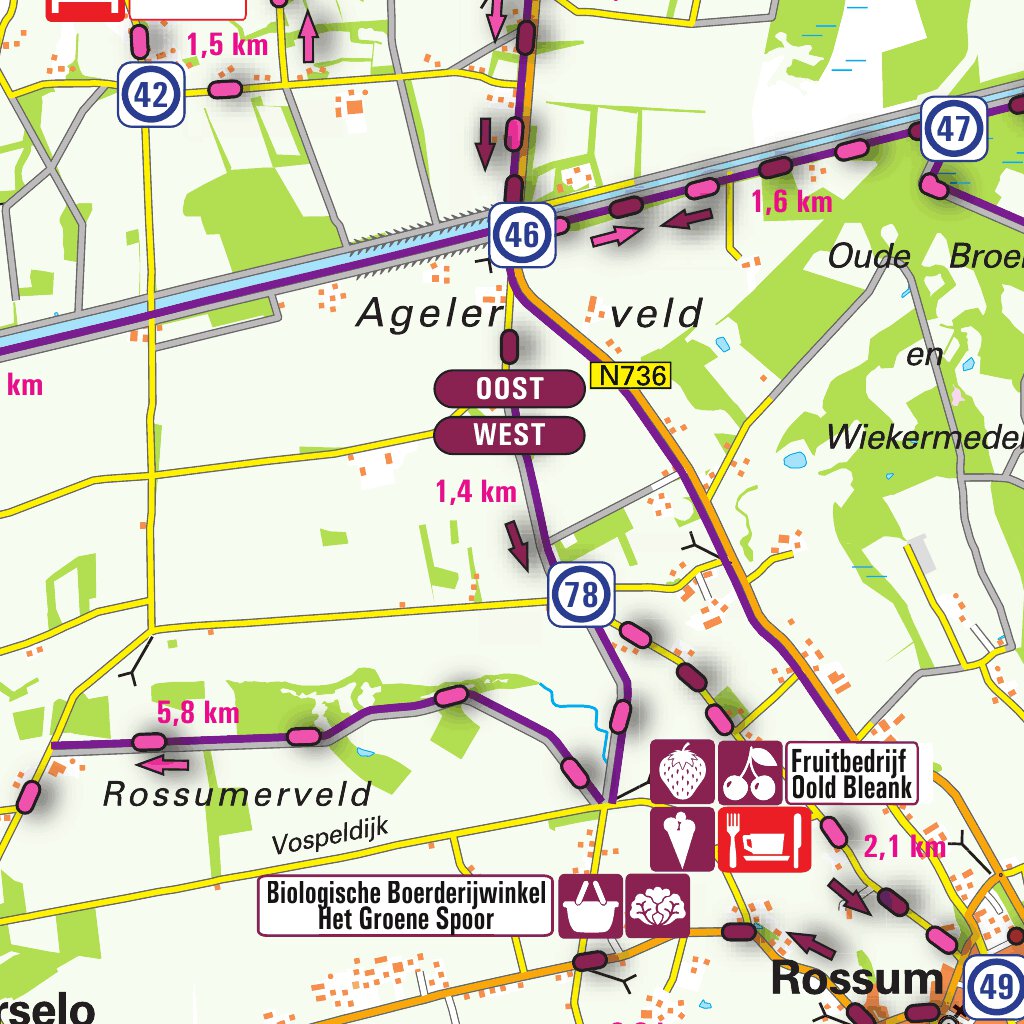 Arthuur routes fietsknooppuntenkaart Twente 2023 route App Map by De ...