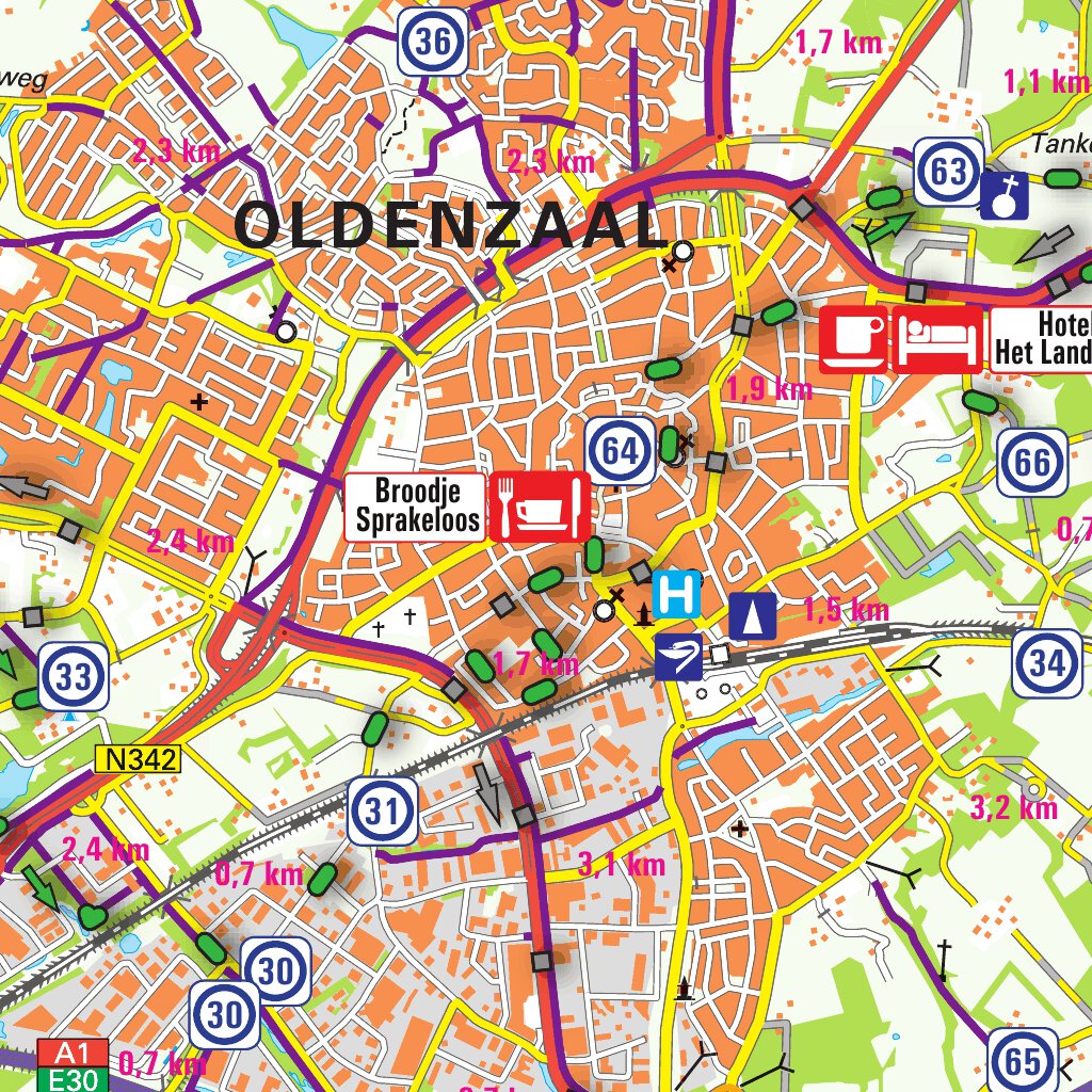 Arthuur routes fietsknooppuntenkaart Twente 2023 route App Map by De ...