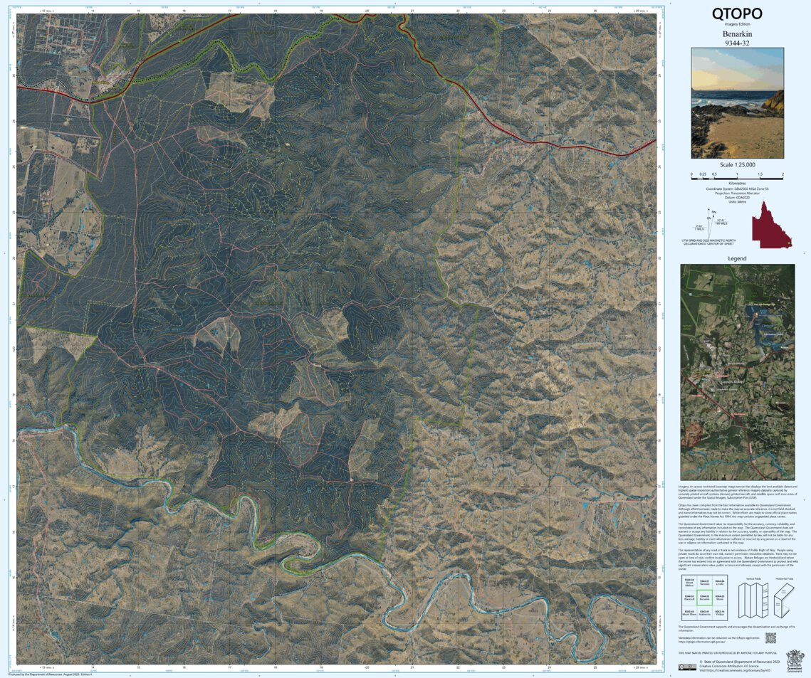 Benarkin (9344-32i) Map by Department of Resources | Avenza Maps