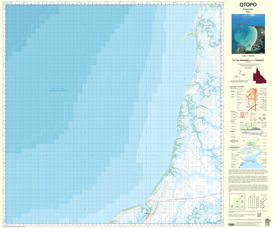 Karumba (7063) Map by Department of Resources | Avenza Maps