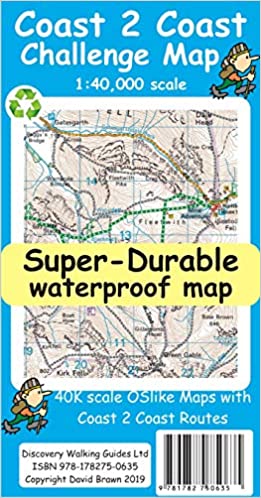 Coast to Coast (Wainright) Challenge Map by Discovery Walking Guides ...