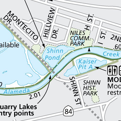 Alameda Creek Regional Trail Map by EBRPD | Avenza Maps
