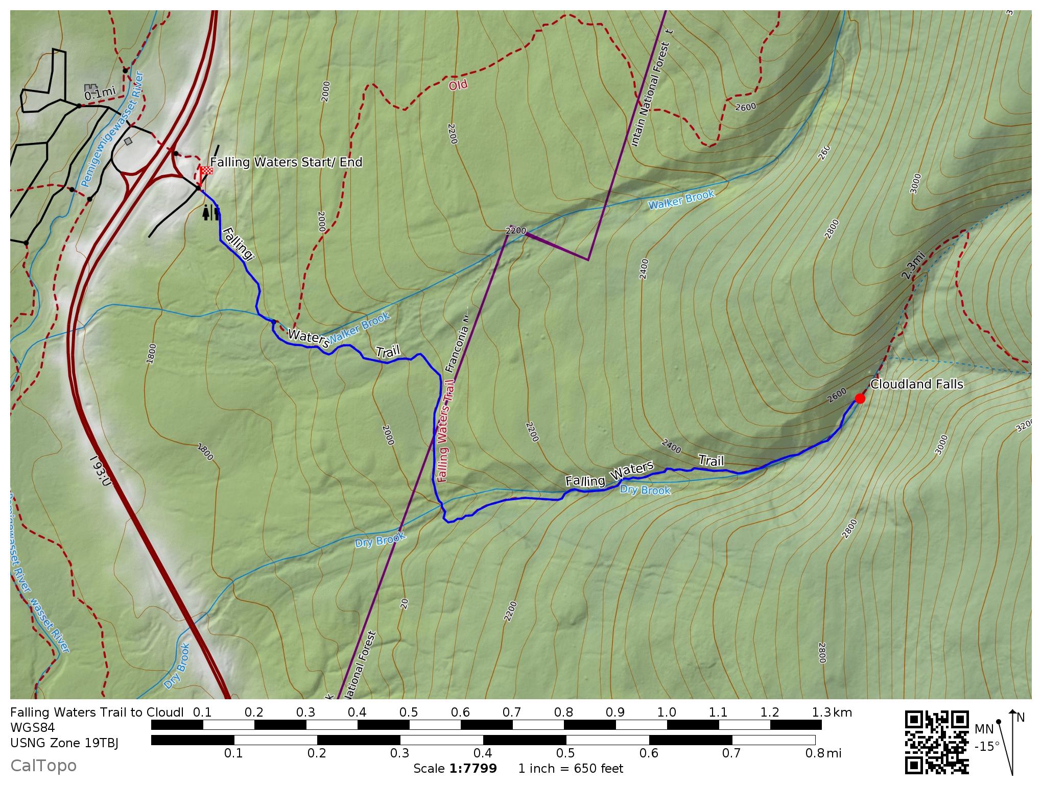 Cloudland Falls Map by Effortless Adventure LLC | Avenza Maps