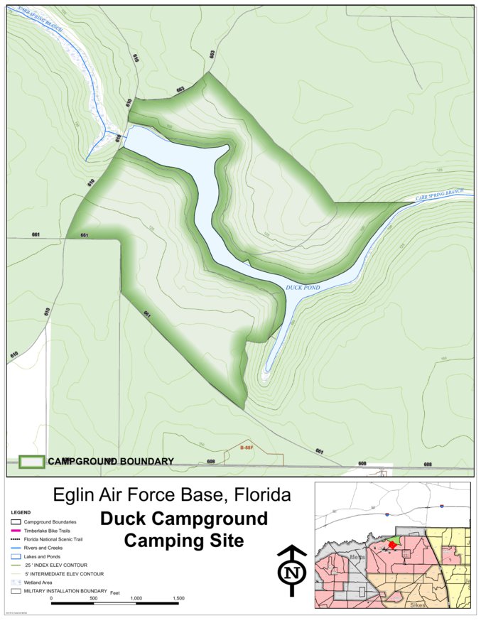 Eglin AFB Camping - Duck Pond Map by Eglin Air Force Base | Avenza Maps