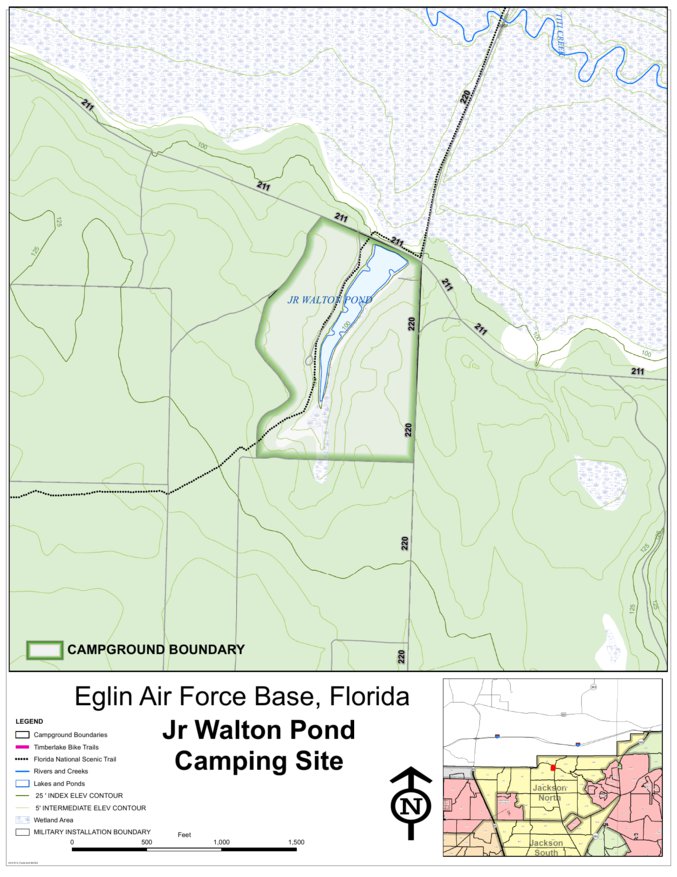 Eglin AFB Camping - Jr Walton Pond Map by Eglin Air Force Base | Avenza ...
