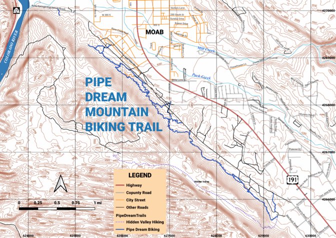 Pipe Dream Bike Trail Map by Freethey's non-existent company | Avenza Maps