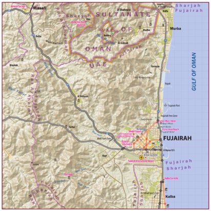 UAE North (Fujairah) SAMPLE Map by Geoforma FZE | Avenza Maps