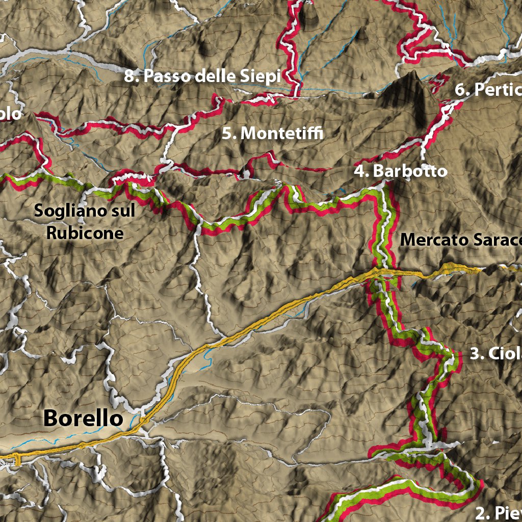 GranFondo "Nove Colli" 2012 Map by GEOgrafica di Marco Gualdrini ...
