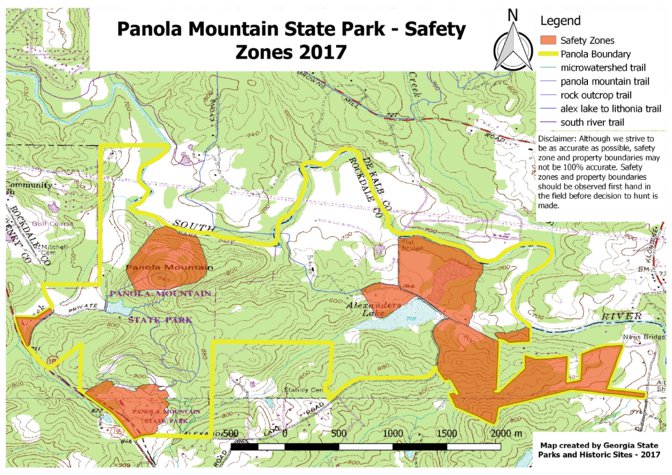 Panola Mountain Safety Zone Map2017 Map by Georgia Department of ...