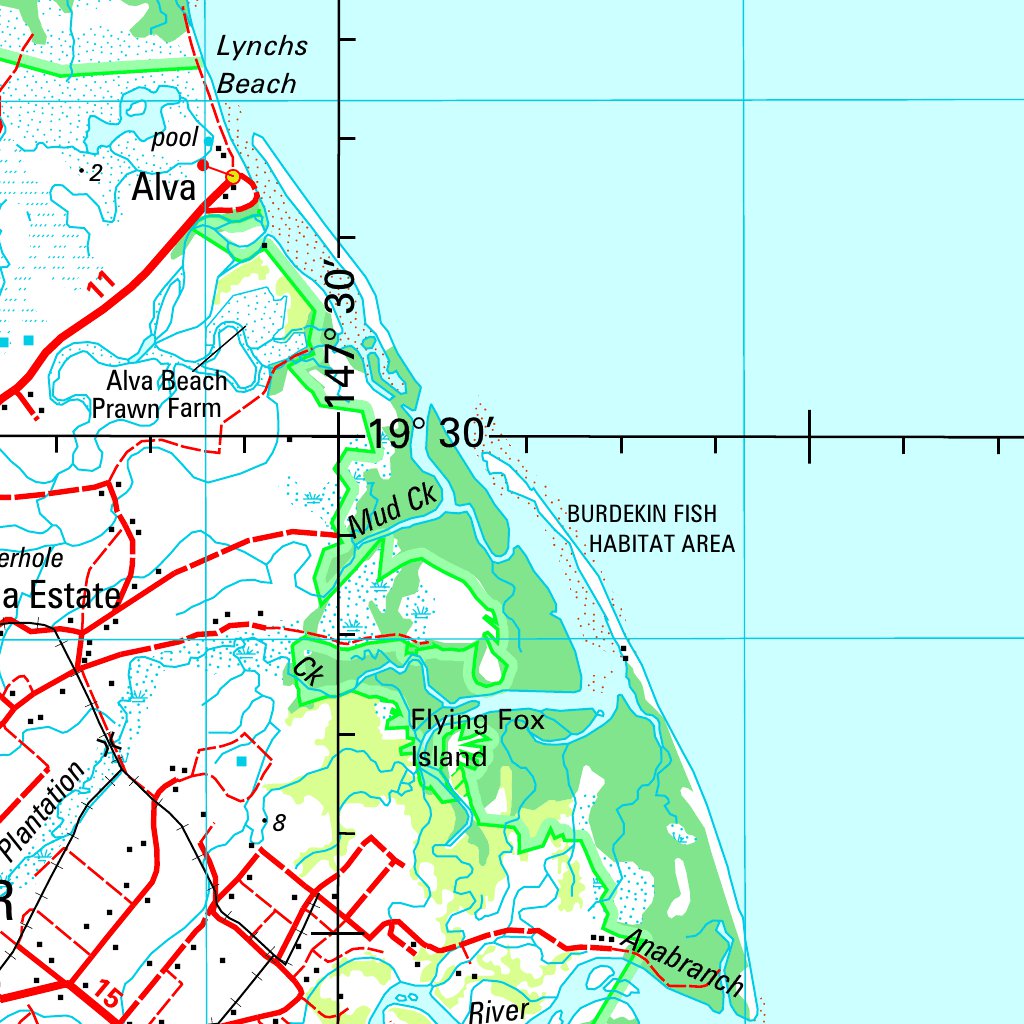Ayr SE55 - 15 Map by Geoscience Australia | Avenza Maps