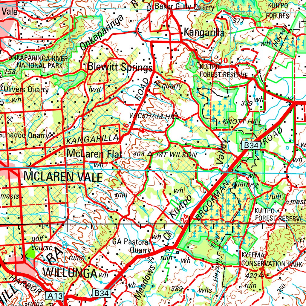 Barker SI54 - 13 Map by Geoscience Australia | Avenza Maps