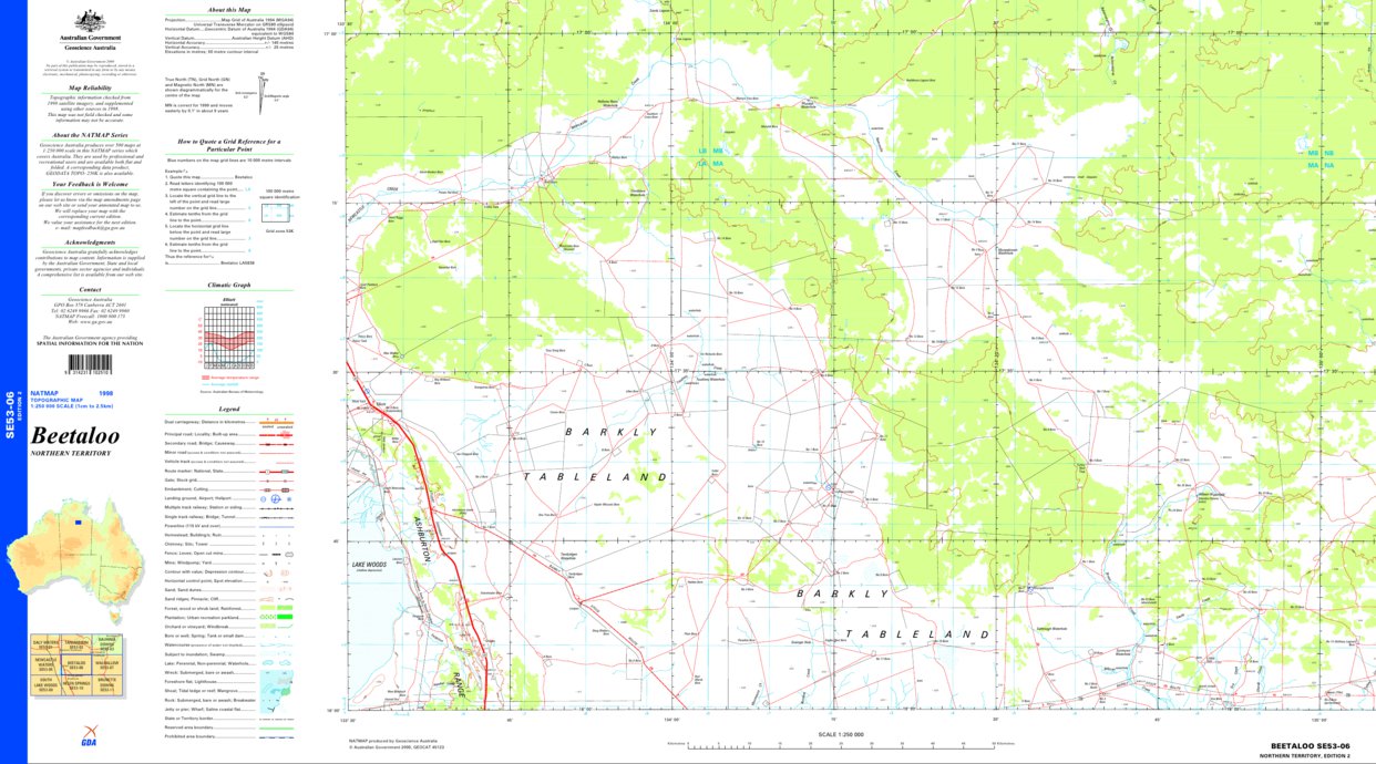 Beetaloo SE53 - 06 Map by Geoscience Australia | Avenza Maps