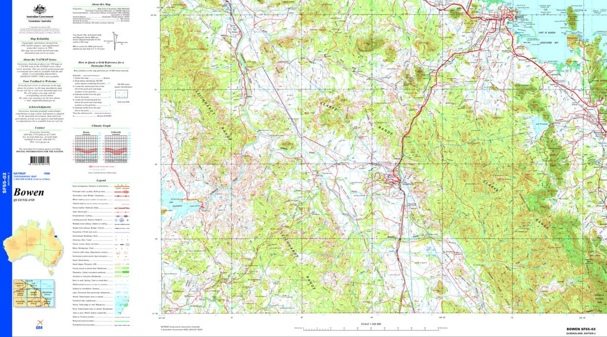 Bowen SF55 - 03 Map by Geoscience Australia | Avenza Maps