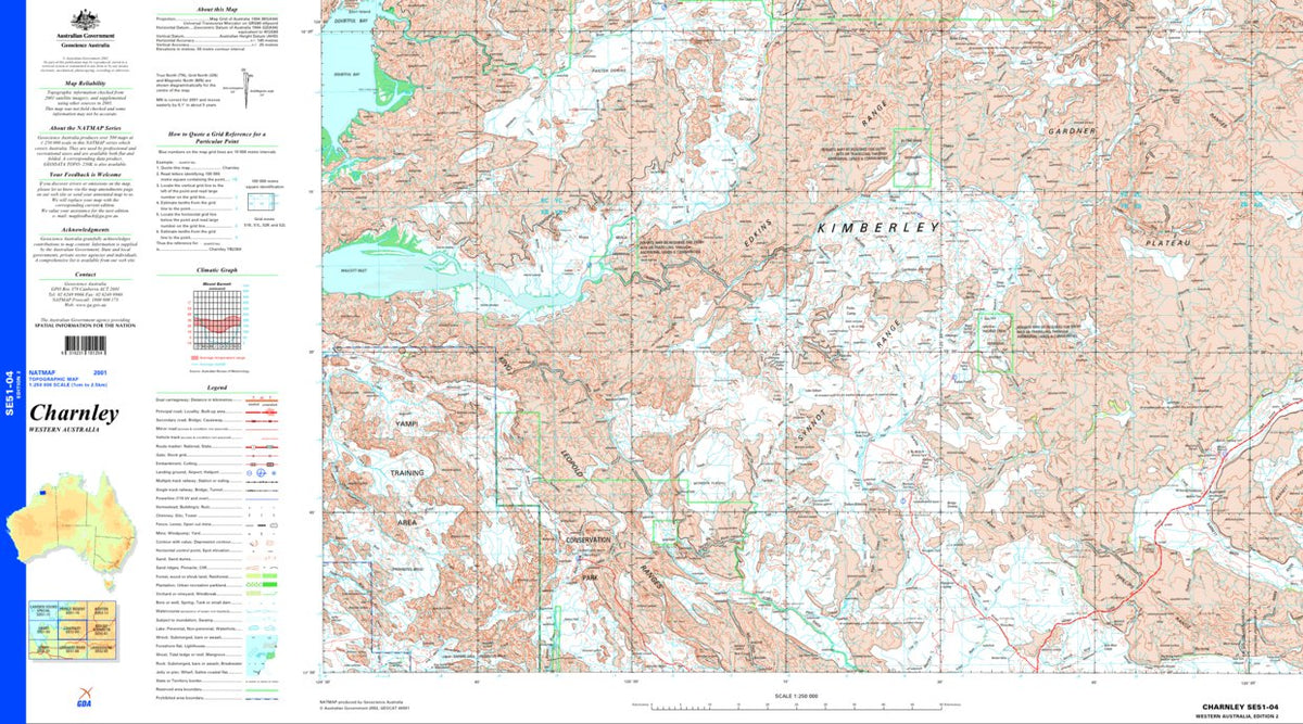 Charnley SE51 - 04 Map by Geoscience Australia | Avenza Maps