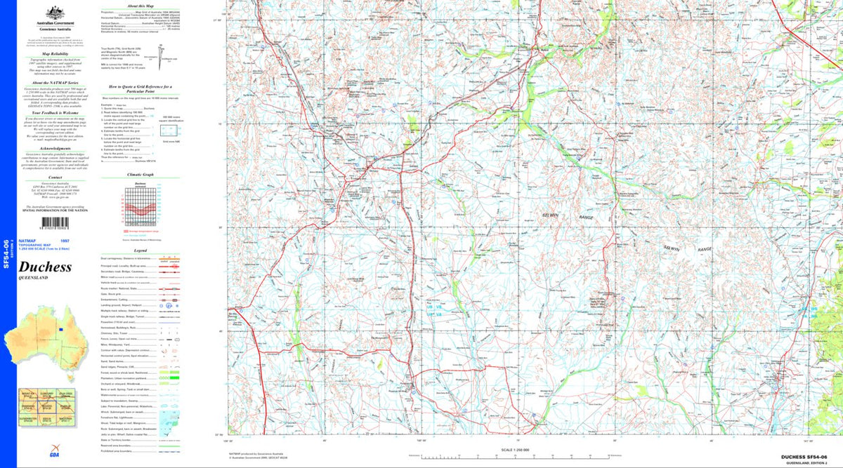 Duchess SF54 - 06 Map by Geoscience Australia | Avenza Maps