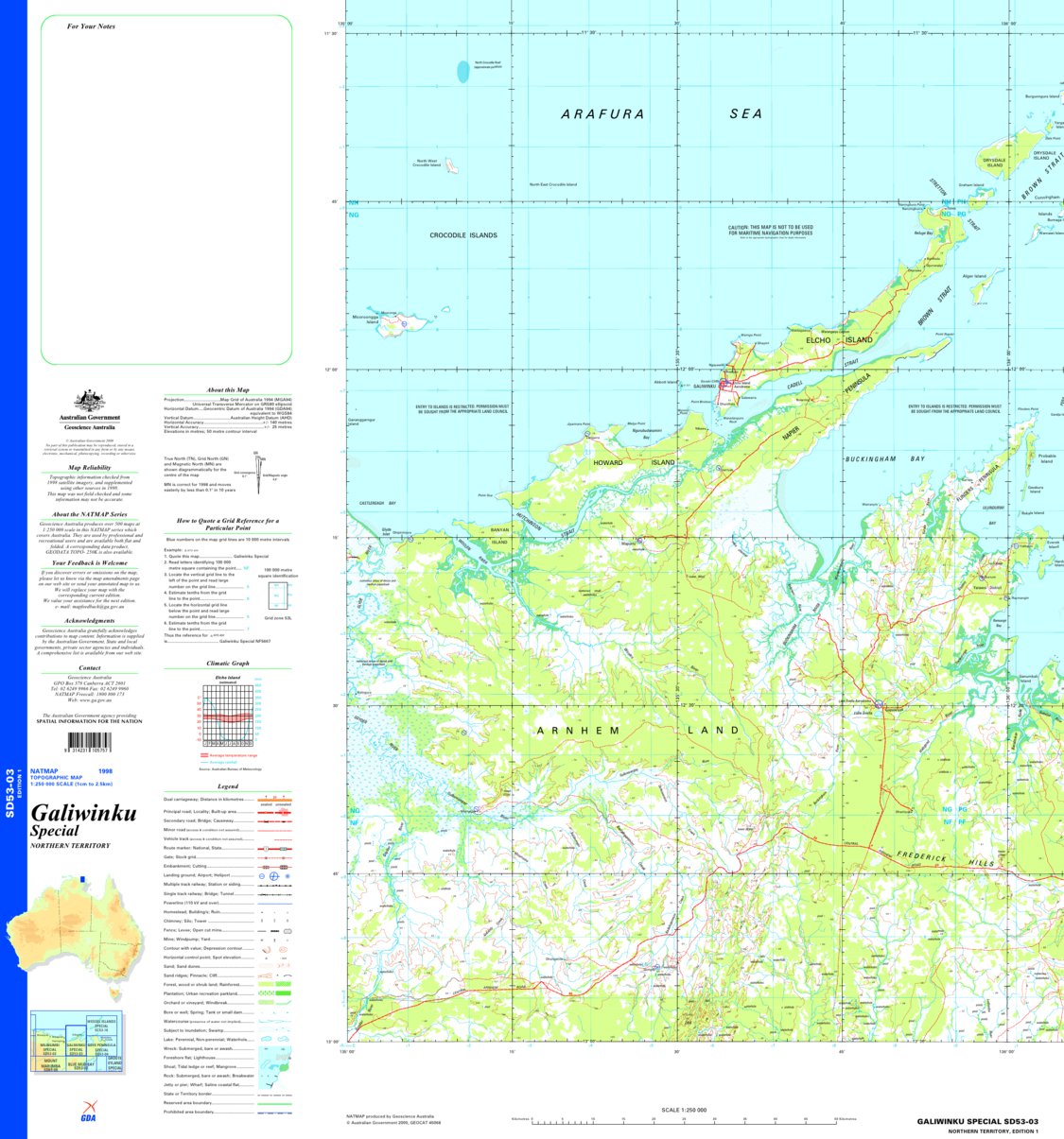 Galiwinku Special SD53 - 03 Map by Geoscience Australia | Avenza Maps
